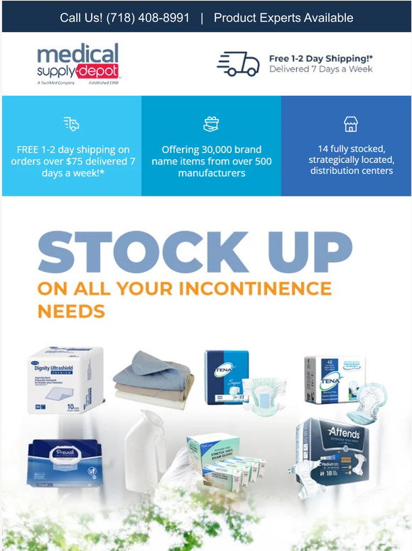 Medical Supply Depot: Stock up savings on all incontinence needs | Milled