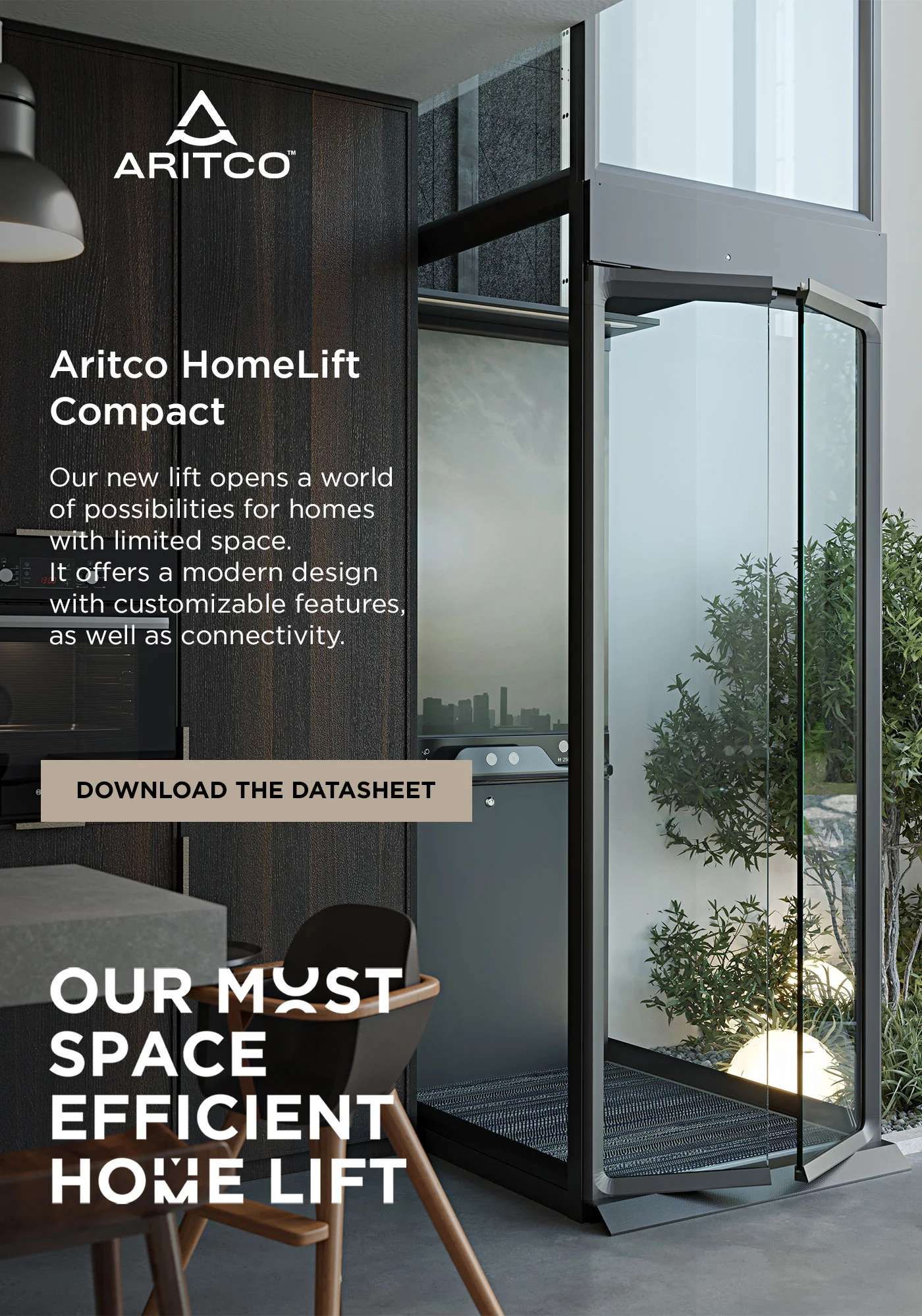 Archiproducts: New Aritco HomeLift Compact: the most space-efficient lift | Milled