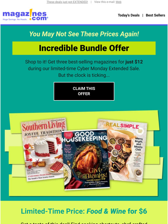 Magazines: 👍 (Approved) You've unlocked BIG Savings | Milled