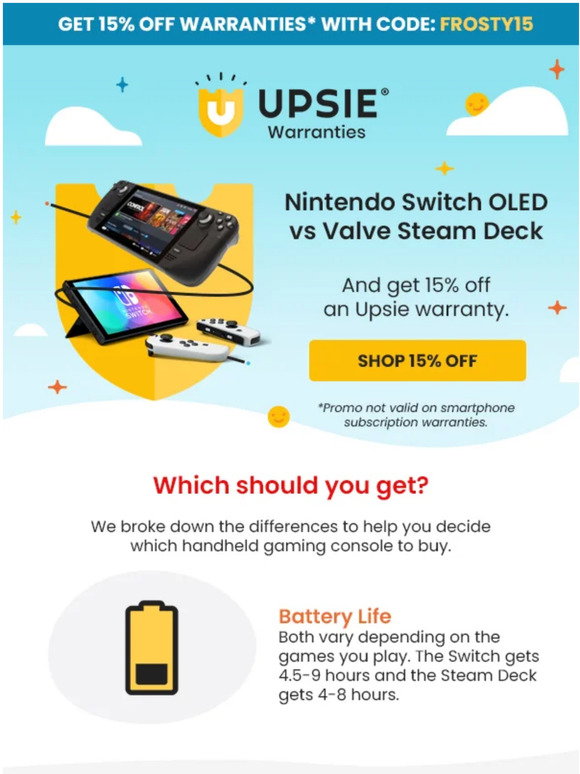 Upsie: Nintendo Switch OLED vs Valve Steam Deck | Milled