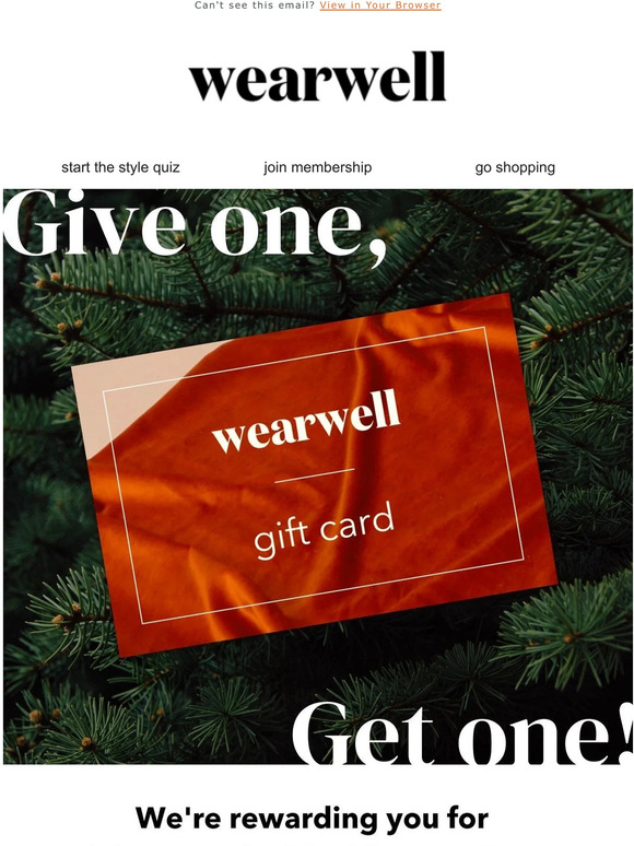 Wearwell: Get a free gift card when you give one! 🤩 | Milled