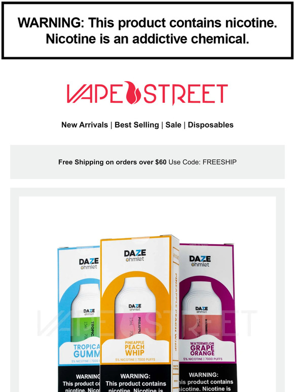 Vape Street: 7000 Puffs in the 7 Daze Ohmlet disposable! | Milled