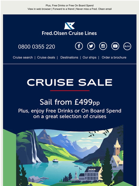 Fred Olsen Cruise Lines: Our Cruise Sale is here with fares from £499pp ...