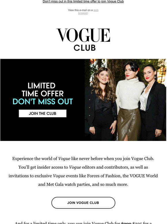 VOGUE Email Newsletters: Shop Sales, Discounts, and Coupon Codes