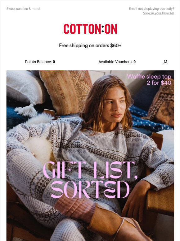 Cotton On: Shae, check off your gift list 💝 | Milled