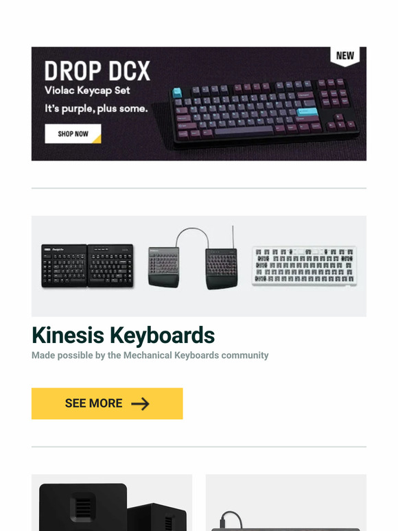 Drop: Kinesis Keyboards, Kanto TUK Powered Speakers, Artifact Bloom ...