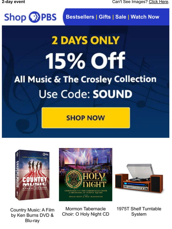 Shop.PBS.org: 🎵 All Music and Crosley Collection on Sale | Milled