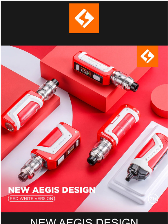 Geekvape: NEW AEGIS DESIGN: Red White Version,the best thing I can do ...
