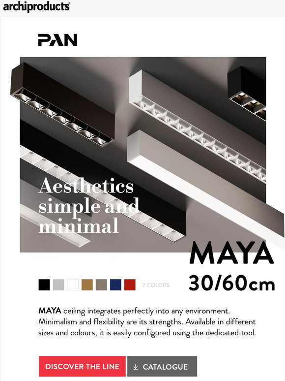 Archiproducts: PAN, Maya ceiling light 30-60: simple and minimal ...