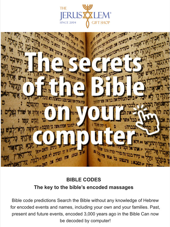 Jerusalem Biblical Market: The secret of the Bible on your computer 💻 ...