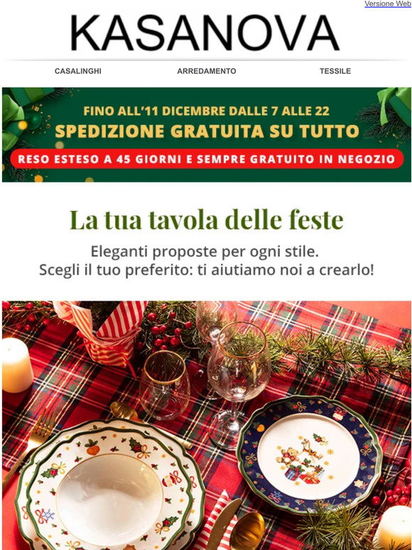 Kasanova: Tavola delle feste: quale stile avrà la tua? | Milled