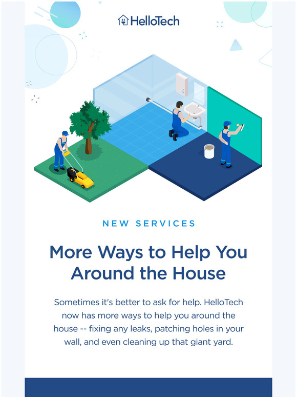 HelloTech: NEW SERVICES to Help You Get Things Done Around the House ...