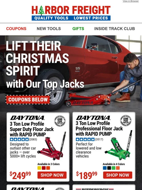 Harbor Freight: Lift Their Christmas Spirit with Our Top Jacks | Milled