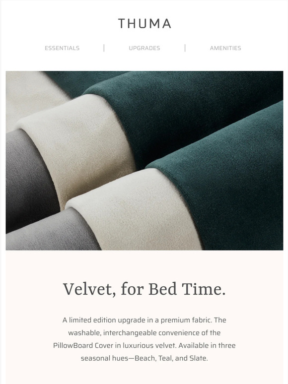 Thuma: Meet the PillowBoard Cover in Velvet. | Milled