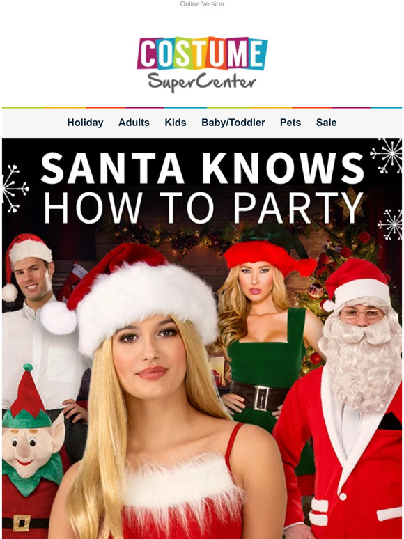Costume SuperCenter: 🎅 Ho ho ho! Save 20% on Santa Suits. | Milled