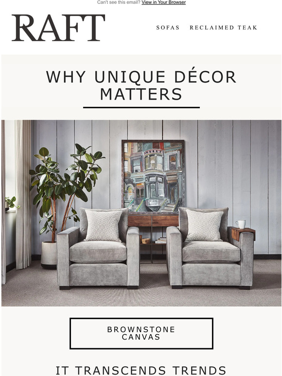 Raft Furniture: Why Unique Decor Matters | Milled
