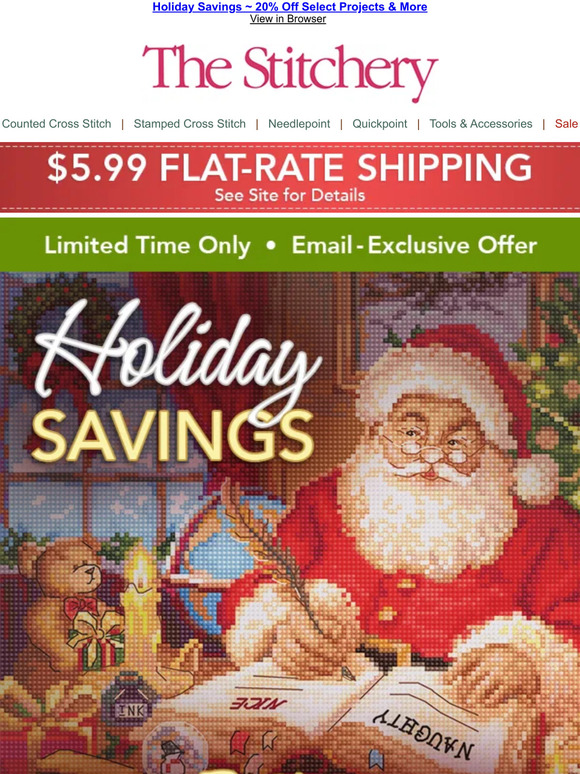 Stitchery: Just For You ~ Save 20% ~ Our Select Holiday Stitching Event ...