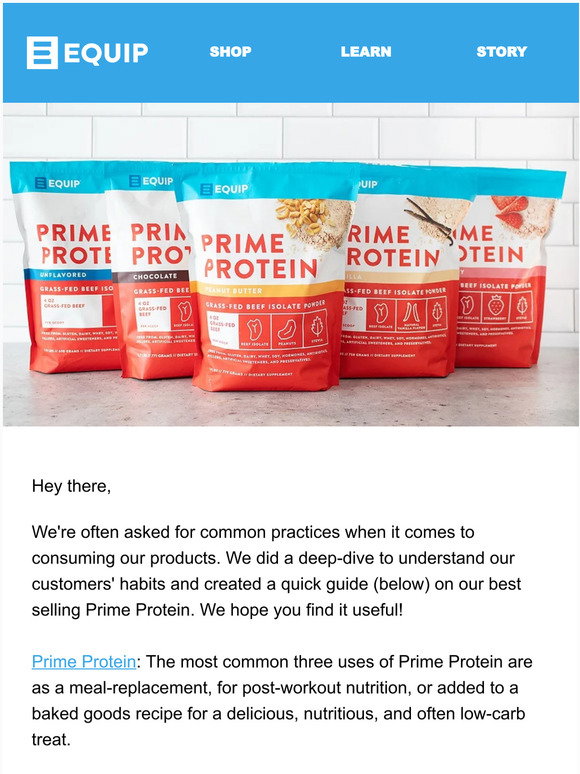 Equip Foods: Equip Prime Protein Guide - Back to the Basics | Milled