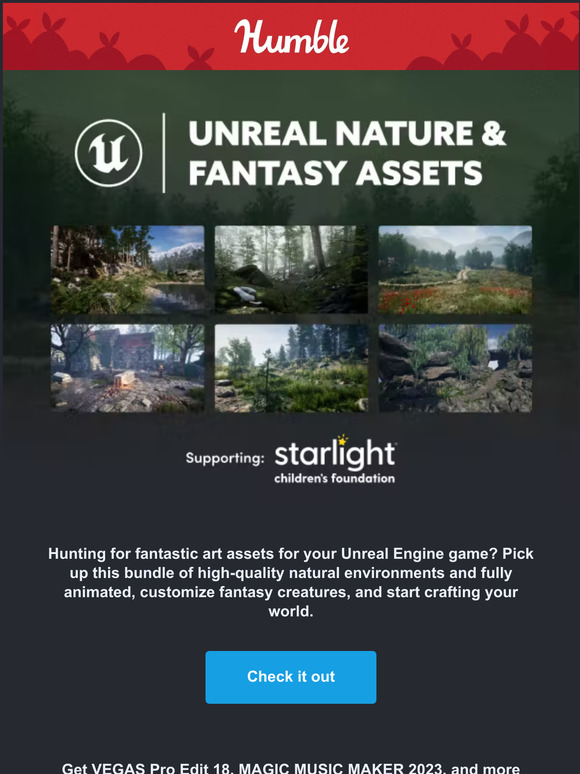 Humble Bundle: Natural environments & fantastical creatures for your Unreal Engine game | Milled