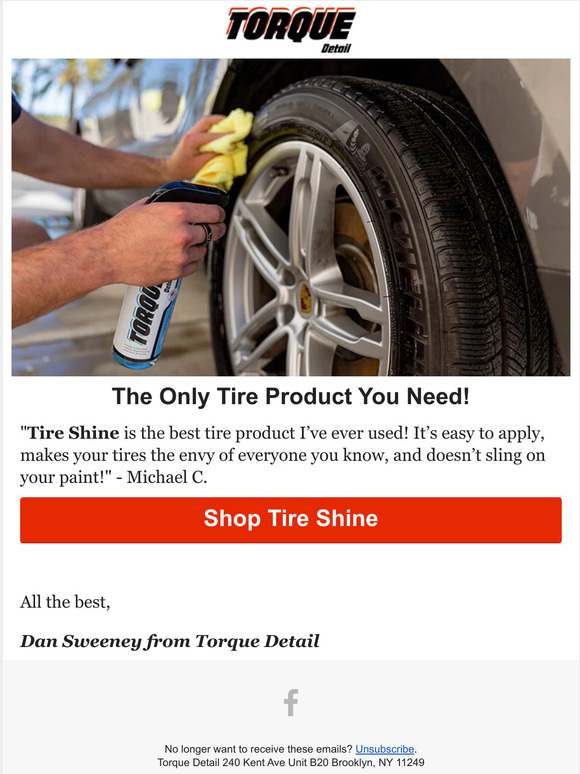 Torque Detail: "This is the best tire product I've ever used!" | Milled