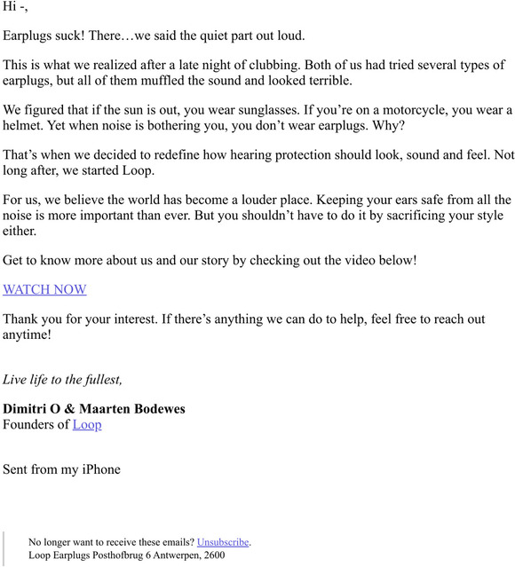 Loop: Dimitri and Maarten here, founders of Loop | Milled