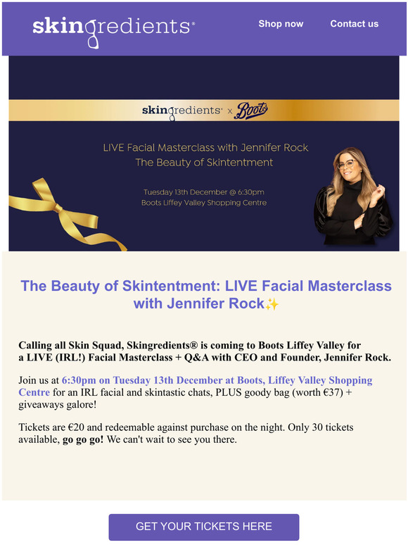 Skingredients: You're Invited! LIVE Facial Masterclass + Q&A with ...