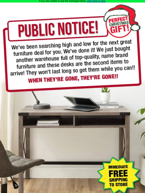 Menards: Walker Edison Writing Desk for under $50 | Milled