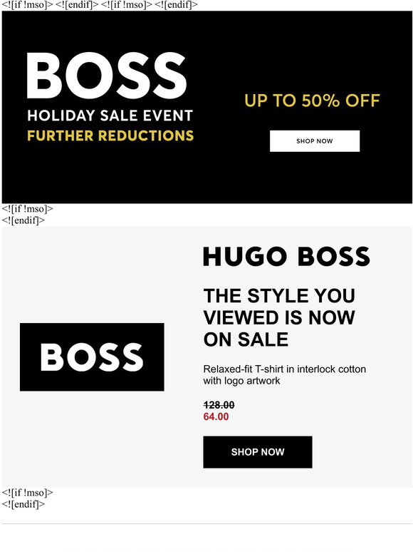 Hugo Boss: Price Drop on the Items You Browsed | Milled