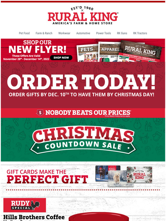 Rural King.com: 3 More Days To Order In Time For Christmas Delivery! We ...