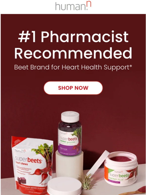 HumanN: 📣 BIG NEWS! We’re now #1 Pharmacist Recommended Beet Brand | Milled