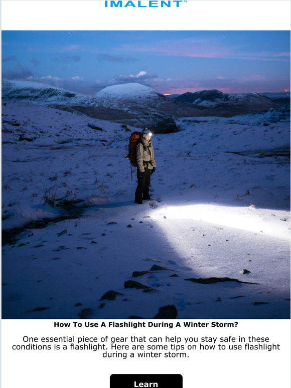 IMALENT: How To Use A Flashlight During A Winter Storm? | Milled