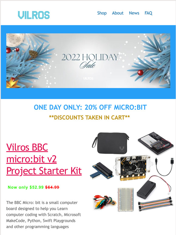 Vilros: TODAY ONLY: 20% off these Micro:bit Kits and Accessories | Milled