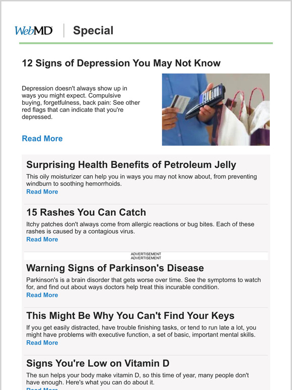 WebMD: 12 Signs of Depression You May Not Know | Milled