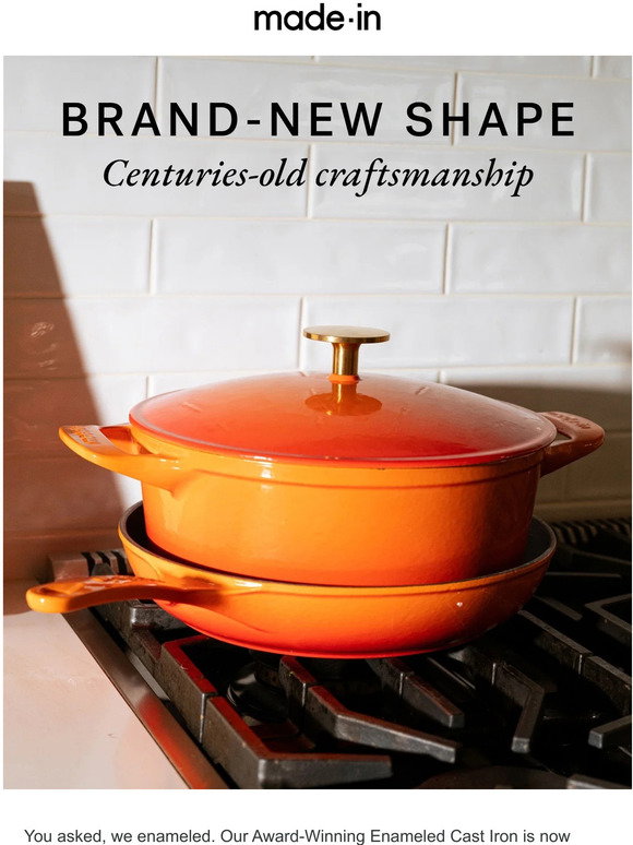 Made In: Just In: New Enameled Cast Iron Set | Milled