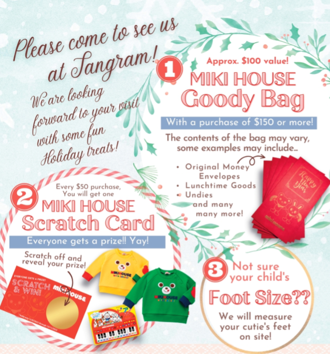 MIKI HOUSE: OPEN TODAY! Come Visit our Pop Up at Tangram Mall-Flushing ...