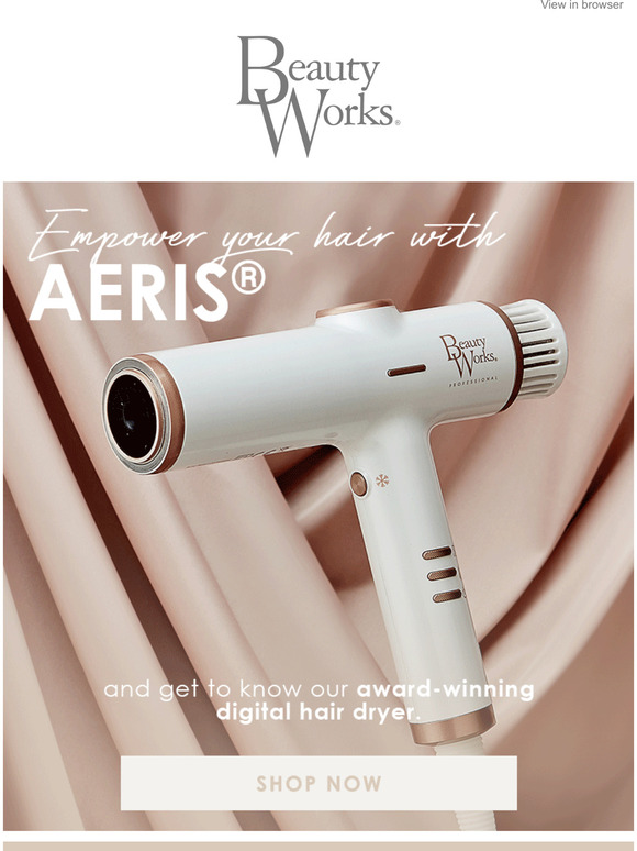Beauty Works: Get to know AERIS® Our first Digital Hairdryer | Milled
