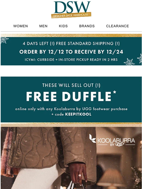 DSW: Inside: FREE Koolaburra by UGG duffle. | Milled