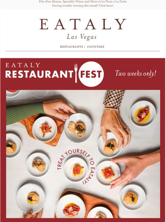 Eataly: Eataly Restaurant Fest begins next week! | Milled