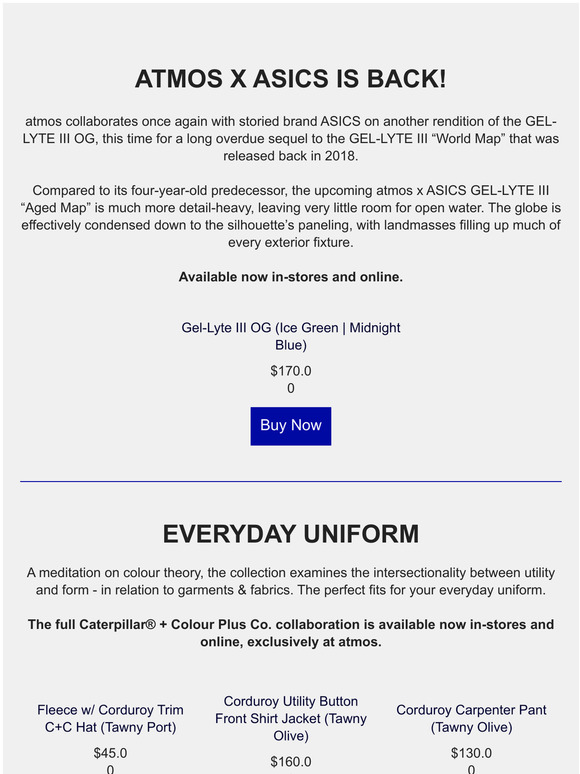 Ubiq: The atmos x ASICS GEL-LYTE III OG 'Aged Map' is here ...