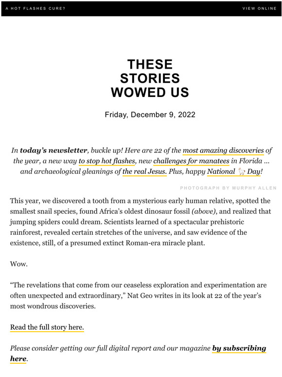 National Geographic: 22 amazing discoveries of 2022 | Milled