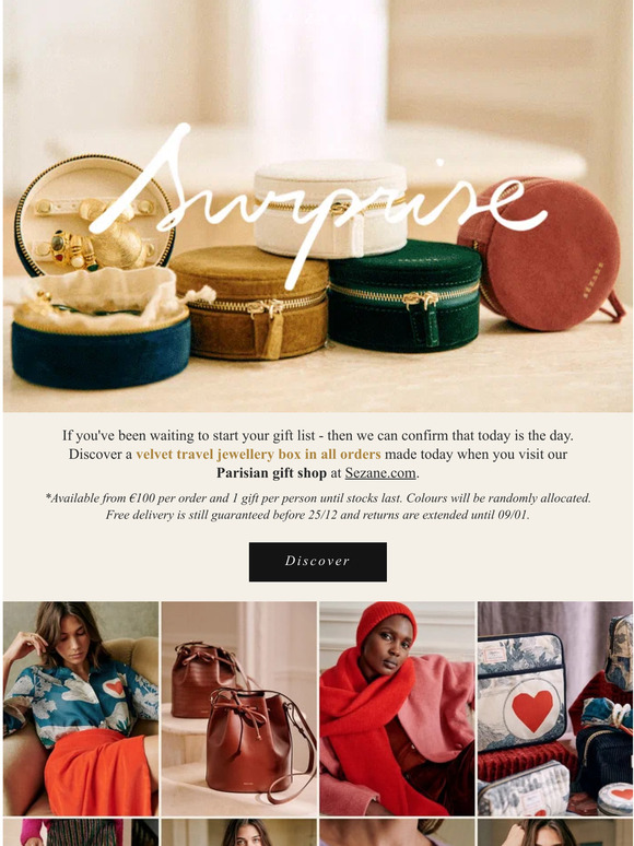 Sézane: An extra gift with your gifts ️ | Milled