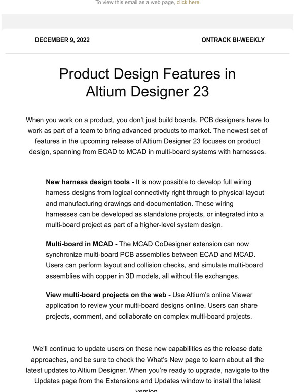 Altium: Meet Harness design, Improved Multi-board and MCAD integration ...