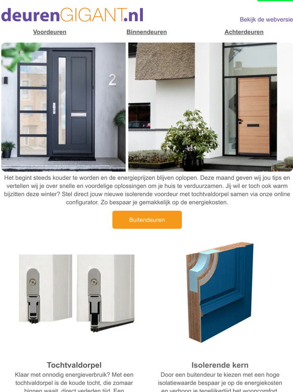 Deurengigant: Bespaar op de energierekening met een goed isolerende ...