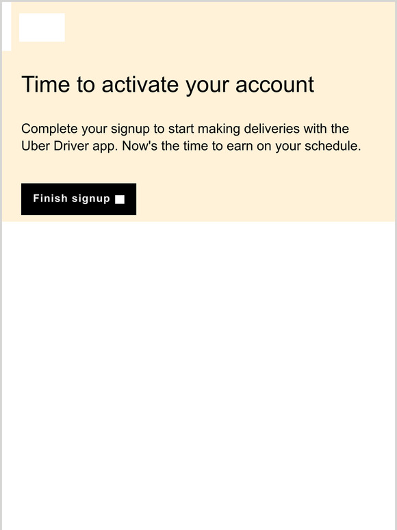 Uber: Activate your account to accept deliveries | Milled