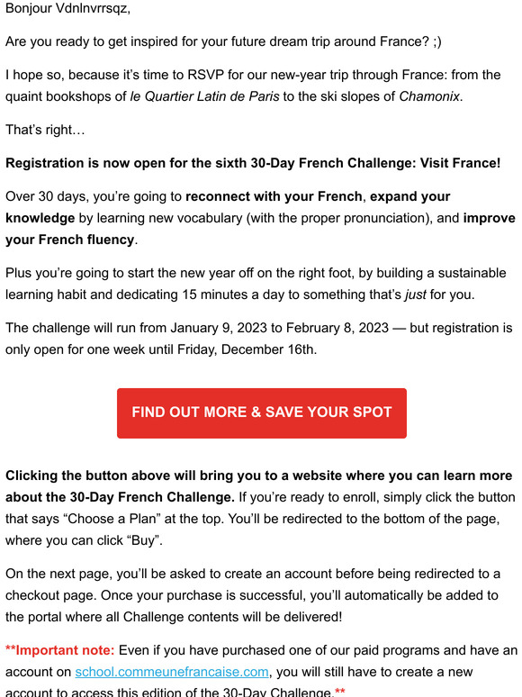 Comme Une Française: Time to RSVP, —! [30-Day French Challenge] | Milled