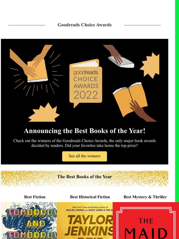 Goodreads: Announcing the Winners of the Goodreads Choice Awards | Milled