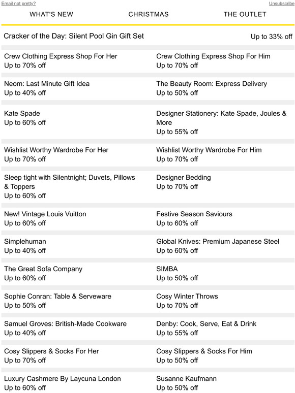 BrandAlley: Introducing the Cracker of the Day: Gin Gifts. Plus, Crew ...