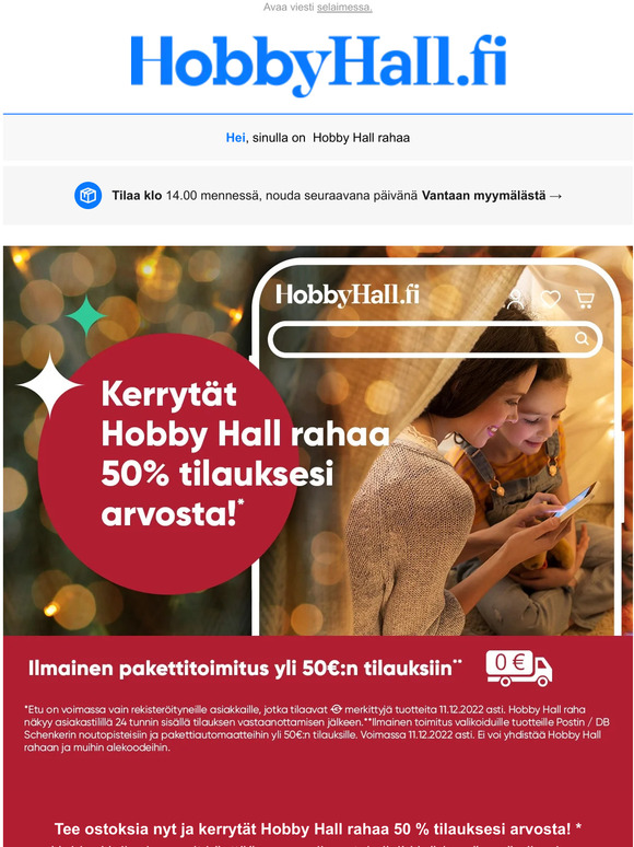 hobbyhall: Kerrytä Hobby Hall rahaa 50% tilauksesi arvosta! | Milled