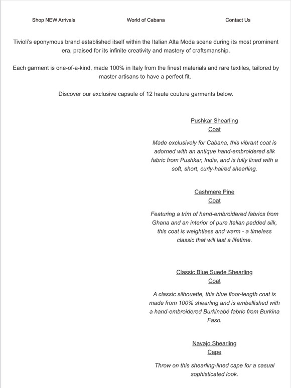 Cabana Magazine: Tivioli x Cabana Couture Trunk Show | Milled