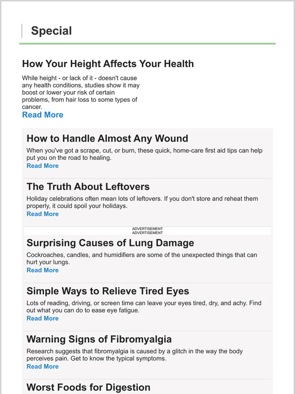 WebMD: How Your Height Affects Your Health | Milled